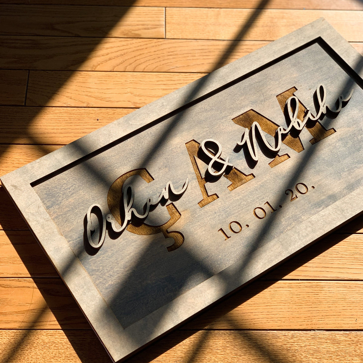 Custom Rustic Couples Sign – Eleven Stars & Company.